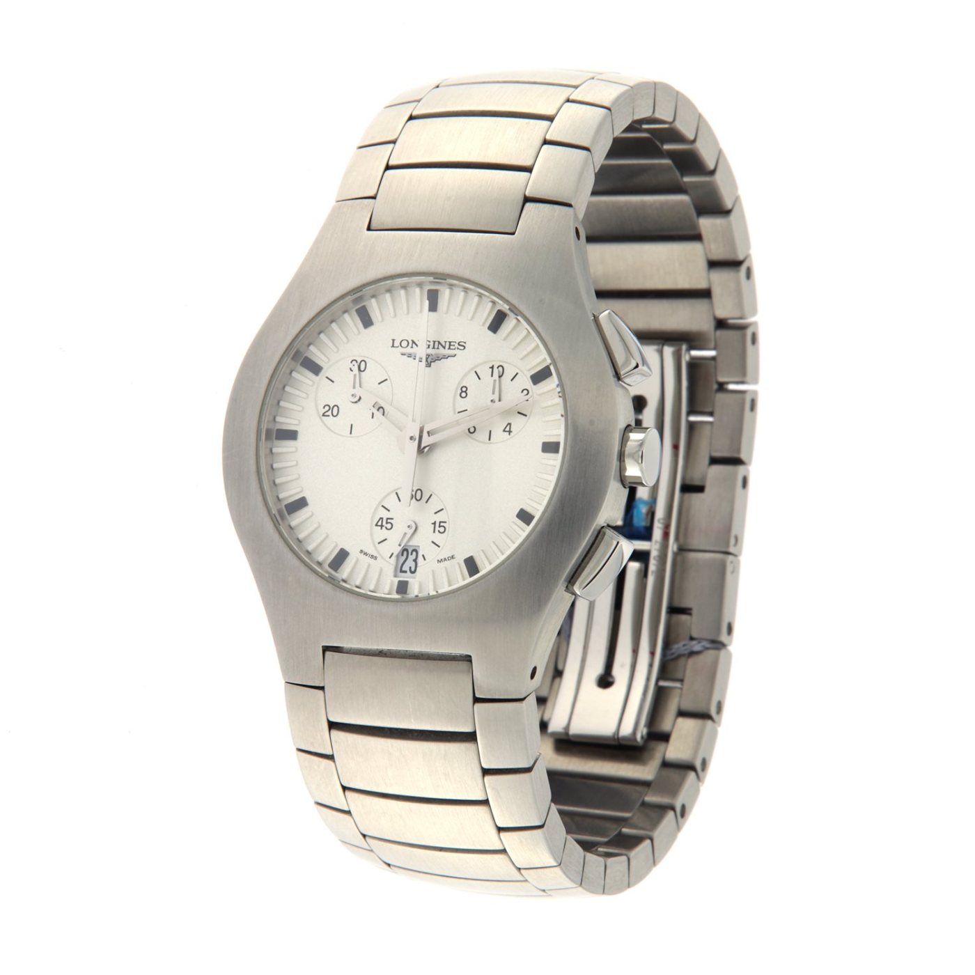 LONGINES Oposition chrono in steel Argenté REF. L36184726 – Watch Deluxe